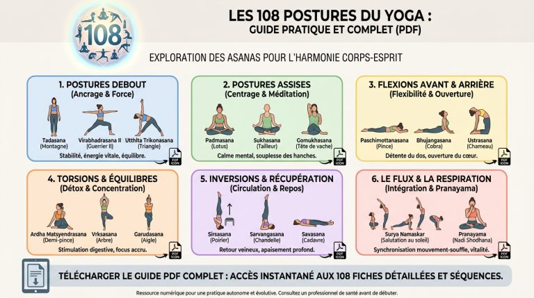 Les 108 postures du yoga en PDF : guide pratique et complet – Plani-cycles